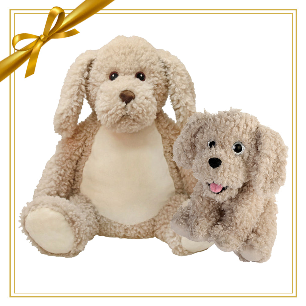 Gift Set - Toffee Doggy Buddy & Mini Plush – EmbroiderBuddy